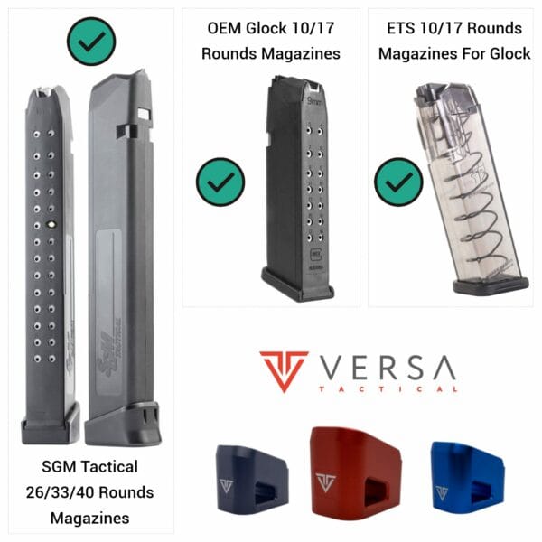 Glock 17 / Glock 22 Magazine Extension for G17/22/31/34/35/45/47